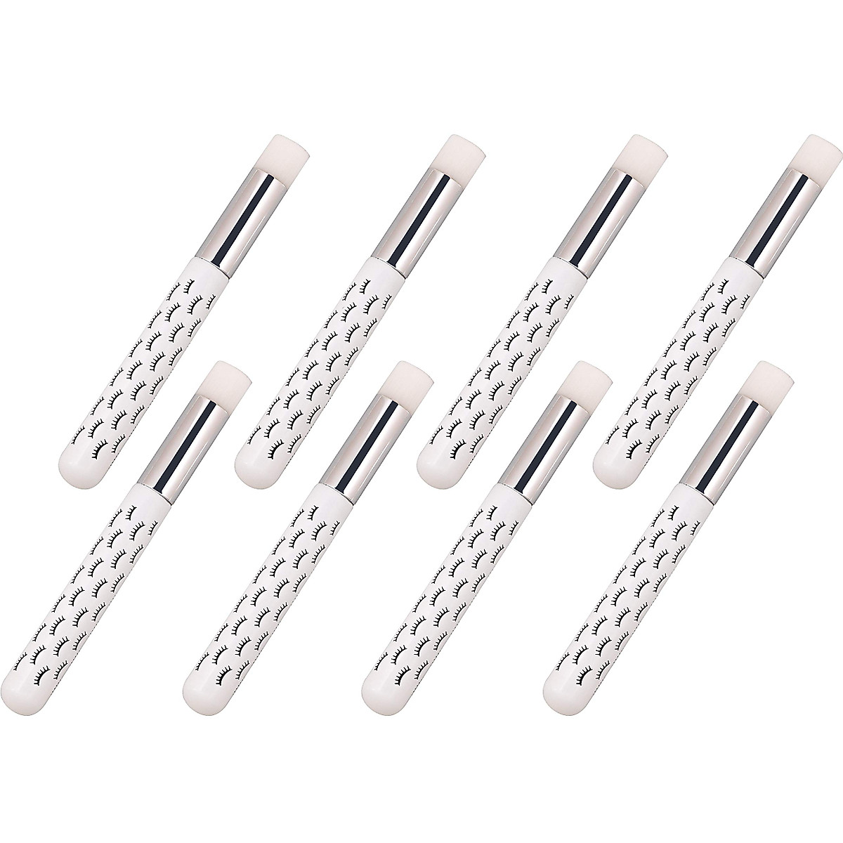 10 Pcs Cute White Lash Cleanser Brushes Lash Shampoo Brushes for Eyelash Extensions Cosmetic Brushes Peel Off Blackhead Brush Remover Tool Nose Cleaning Washing Brush