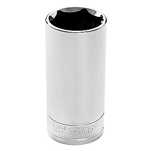 Performance Tool W32334 1/2 Drive 1-1/16 6Point Deep Wall Socket, 1 Pack