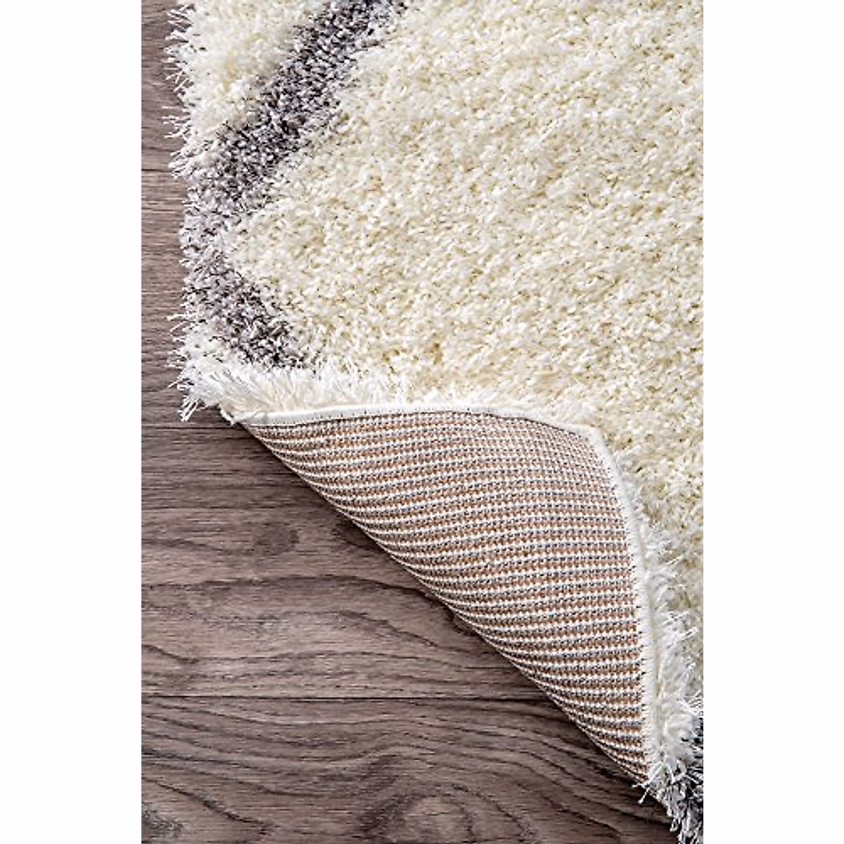 nuLOOM Machine Made Diamond Shag Area Rug, 4x6, Gray