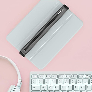 MoKo Pencil Case Fit Apple Pencil 1st/2nd, Pencil Sleeve PU Leather Zipper Pouch Cover Fit New iPad 10th Generation 2022, iPad 9th/8th/7th Gen 10.2", iPad Air 5th/4th Gen 10.9", iPad 9.7", Space Gray