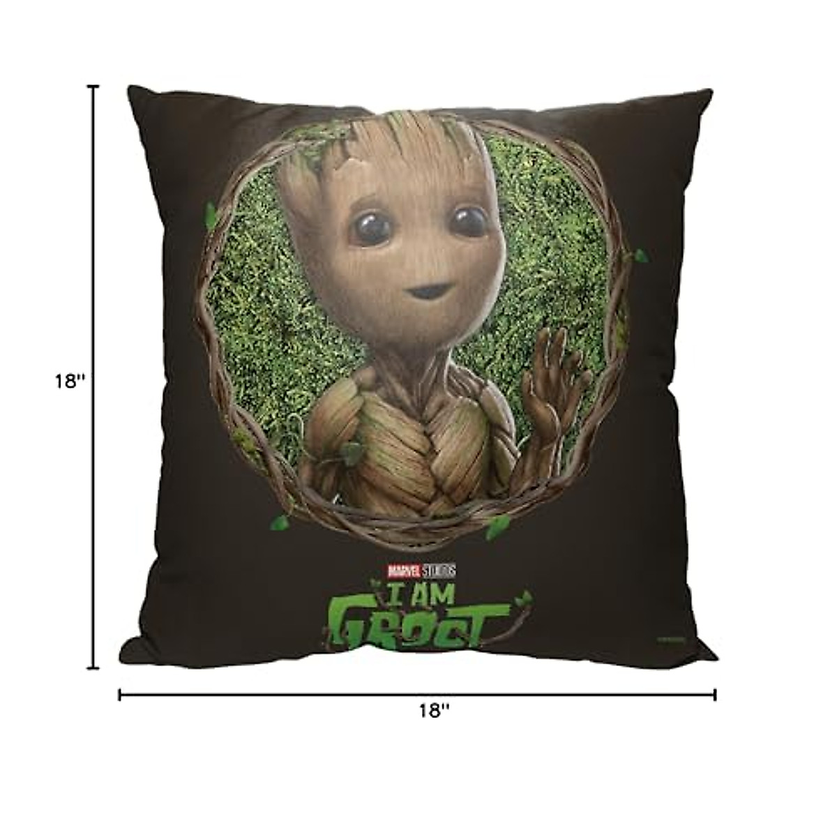 Northwest Guardians of The Galaxy Pillow, 18" x 18", Groot Frame