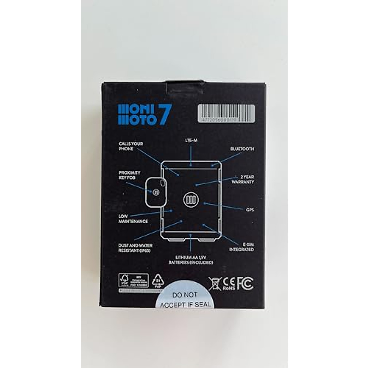 MoniMoto 7 Plus 3 Edition Motorcycle Tracker and Alarm with DIY Installation, No Wiring Required - Smart Motorcycle GPS Tracker - GPS Tracker for Vehicles, Scooters, Quad Bike ATVs, Snowmobiles