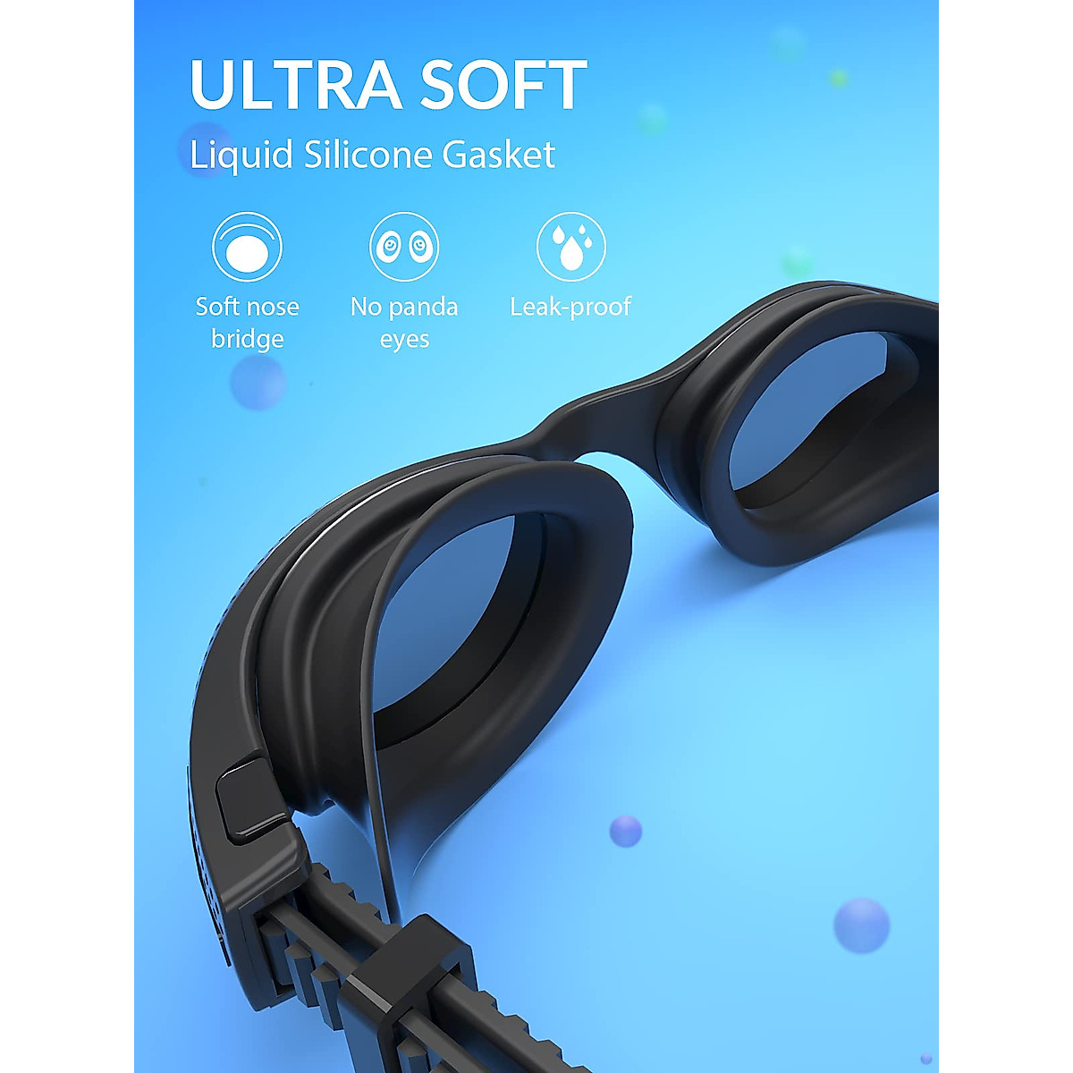 Cienfy Unisex-Adult Swim Goggles, Polarized Goggles Swimming Men Women, Anti-fog Leak-proof Clear Vision Underwater