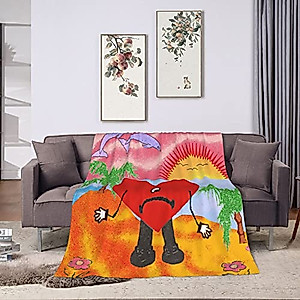 Bad Cute Bunny Blanket,Soft Flannel Blanket,Air Conditioner Blanket Sofa Blanket,Anti-Pilling Throw Blankets 60"X50"