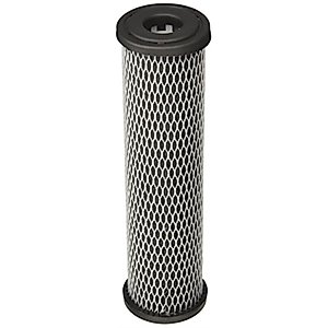 Pentair Pentek C1 Carbon Water Filter, 10-Inch, Under Sink Dual Purpose Powdered Activated Carbon-Impregnated Cellulose Replacement Cartridge, 10" x 2.5", 5 Micron, Black