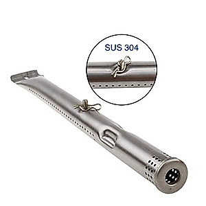 Hongso SUS304 Grill Burner Tubes Replacement for Charbroil 461334813, 463322613, 463334613, Thermos 466360113 Gas Grill, 4 Pack G432-Y700-W1 Grill Burners, SBH0204