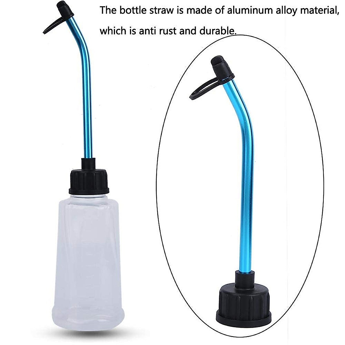 Fuel Filler Bottle, 250ML Universal RC Car Accessory Nitro Engine Fuel Filler Bottle with Aluminum Alloy Bottle Straw for RC Model Car White Fuel Bottle