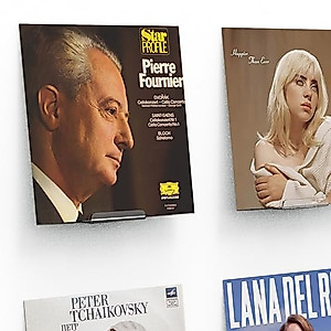 BLOLYO Clear Vinyl Record Shelf Wall Mount 8 Pack,Acrylic Album Record Holder Display,Vinyl Record Shelf Stand and Wall Mount Display,Acrylic Record Frame Show Your Favorite LP(Clear)