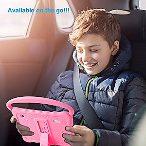 Kids Tablet 7 Toddler Tablet for Kids Edition Tablet for Toddlers 32GB with WiFi Dual Camera googple Plays Netflix YouTube Children’s Tablets Android 10 Parental Control Shockproof Case (Rose Red)