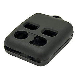 Keyless2Go Replacement for New Silicone Cover Protective Case for 4 Button Remote Key Fobs FCC CWTWB1U345 CWTWB1U331 - Black