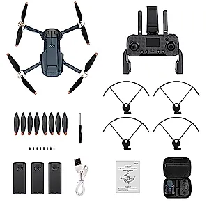 Durable Brushless Motor Drone with 84 Mins Super Long Flight Time, Drone with Camera for Beginners, CHUBORY A77 WiFi FPV Quadcopter with 2K HD Camera, Follow Me, Auto Hover, 3 Batteries, Carrying Case