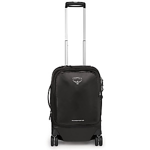 Osprey Transporter Hybrid Carry On Luggage, 4 Spinner Wheels, 22"/36L, Black