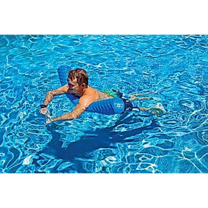 Texas Recreation Ultimate Swimming Foam Pool Floating Mattress, Bahama Blue, 2.25” Thick & Wow World of Watersports 17-2060B First Class Soft Dipped Foam Pool Noodle