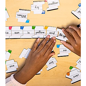 Carson Dellosa 250-Piece Big Box of Sentence Building for Kids, Sight Word Game with Dry Erase Marker and Color-Coded Sight Words and Punctuation Cards, Speech Therapy Toys for Toddlers