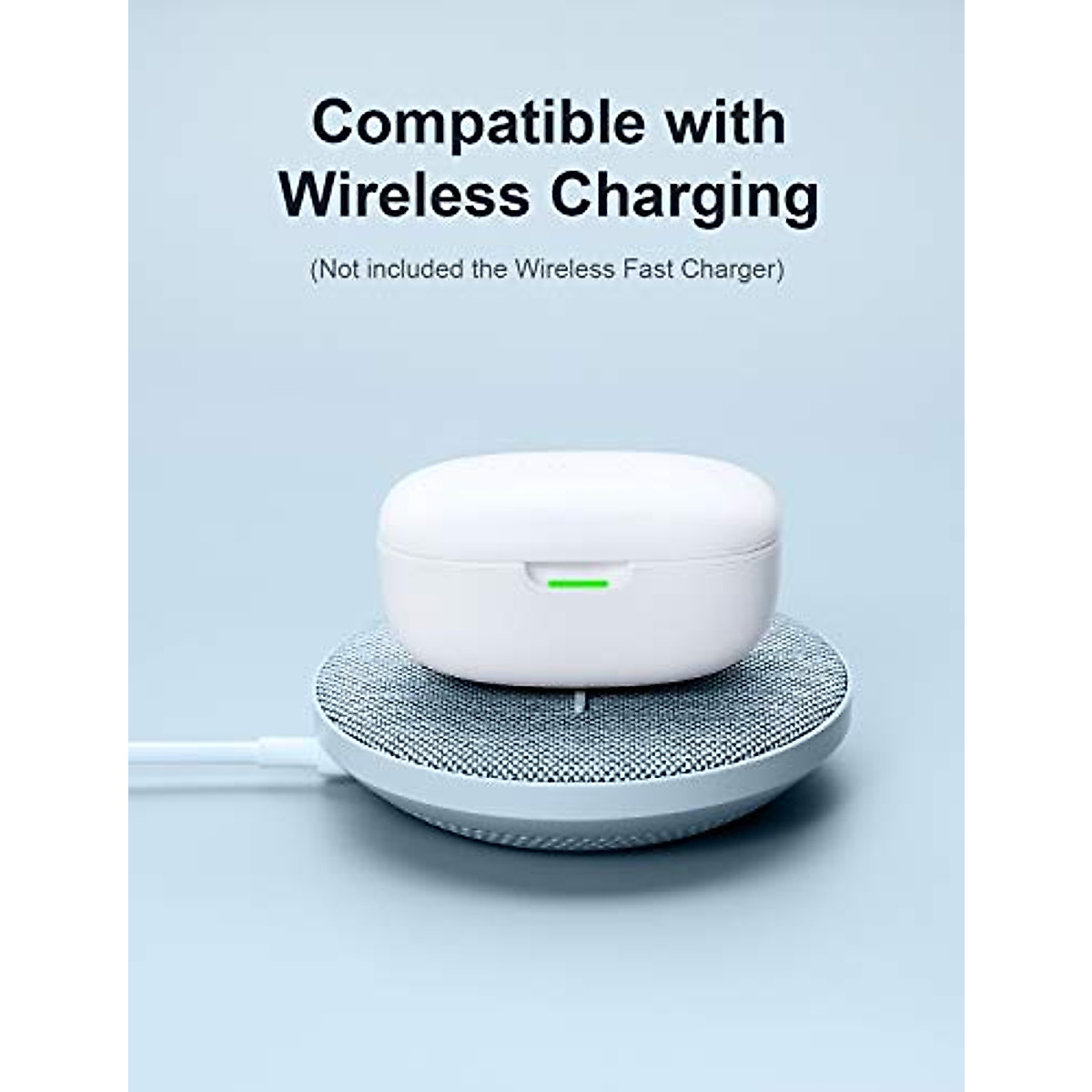 Bluedio Bluetooth Mini Wireless Earbuds, Ei Wireless Headphones in-Ear Earphones with Charging Case, 40Hrs Playtime, Car Headset Built-in Mic Support Wireless Charging for Cell Phone, Sport, White