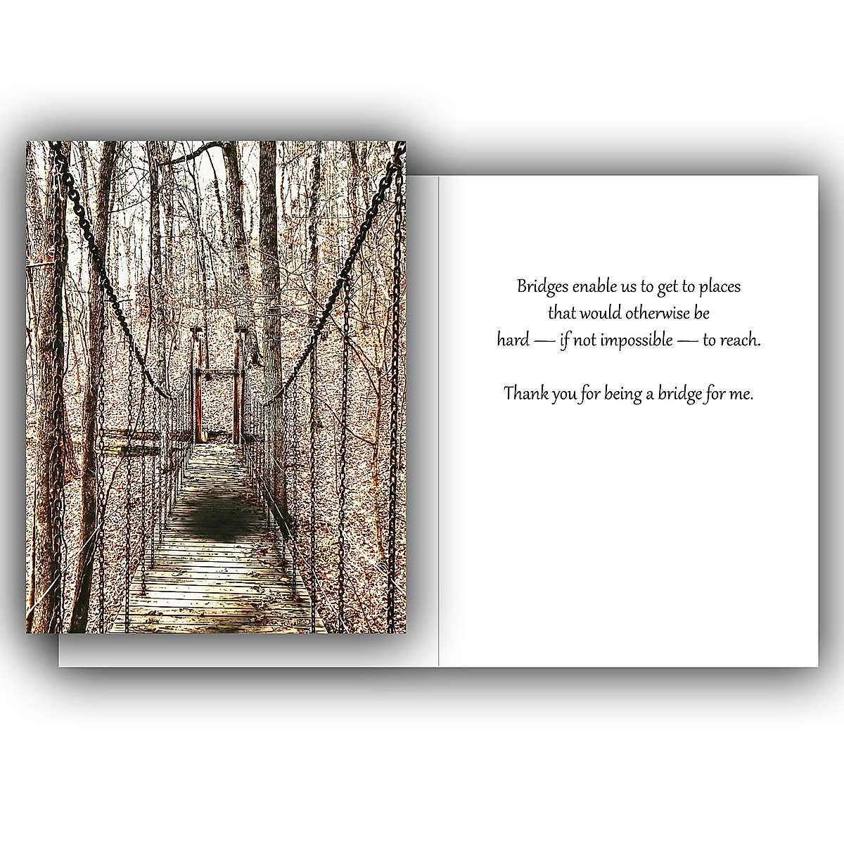 Moving Truths Thank You for Being a Bridge for Me Thank You Card | Teacher Thank You Card | Coach Thank You Card | Mentor Thank You Card | Counselor Thank You Card (4.25 x 5.5 Inches)