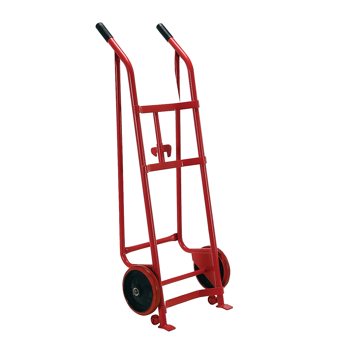 Vestil DBT-RED Steel Drum Truck with Dual Handle, Polyurethane Wheels, 800 lb. Load Capacity, 60-1/4" Length X 13-3/4" Width