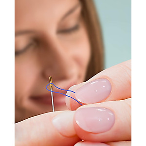 48PCS Self Threading Sewing Needles, Embroidery Needles for Hand Sewing, Easy Side Threading high-Level 3 Sizes, for DIY, Sewing and Mending, Embroidery