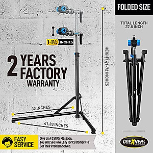 E Bike Repair Stand (Max 100 lbs) - Heavy Duty Portable Bicycle Stand Mechanics Workstand, Great for Maintenance of Heavy E Bike, Mountain Bike and Road Bike