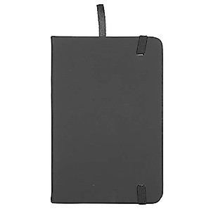 Qinlorgo Notepad, Artificial PU Leather Eye Protection Notebook with Ribbon Bookmarks for Gratitude Diary for Diary for Writing for Office Notes(black)