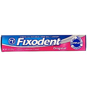 Fixodent Cream Size 2.4z Fixodent Denture Adhesive Cream Original 2.4 Ounce (Pack of 6)
