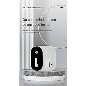 Generic Smart Key Hook with Human Body Sensing Voice Reminder, Personalized Voice Recordings, Multifunctional Reminder (Batteries not Included), White and Black