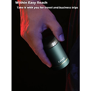 Eshwb Travel Men's Shaver Mini Electric Razor for Men USB Rechargeable Beard Shaver Pocket Size Shavers Compact Razor Wet Dry Use (Green)