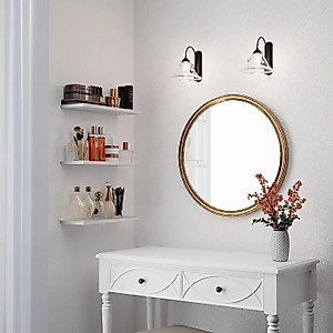 GATIHOK Floating Shelves for Wall, White Wall Shelves Display Shelf for Home Decor, Wooden Storage Floating Shelf with Invisible Brackets for Livingroom Bedroom Kitchen Home, 3Pack