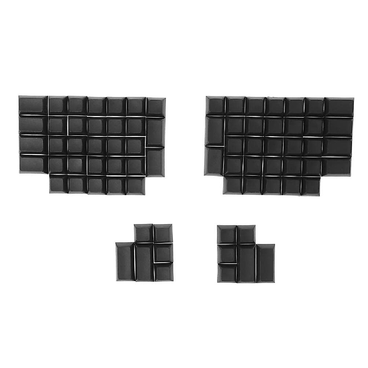 Kingjinglo Pbt Keycaps DSA Blank Keycaps for Ergodox Mechanical Gaming Keyboard DSA Profile Rainbow keycaps