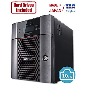 BUFFALO TeraStation WS5420DN Windows Server IoT 2019 8TB (4x2TB) Desktop NAS with Hard Drives Included / 4 Bay / 10GbE / Storage Server / NAS Storage / Network Storage / File Server / Windows Storage