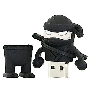 32GB Ninja Shape USB Flash Drive USB Drive USB Stick USB Flash Disk USB Disk Thumb Drive Pen Drive U Disk PenDrive Memory Stick External Storage Flash Memory USB Storage USB 2.0 Stick (Black)