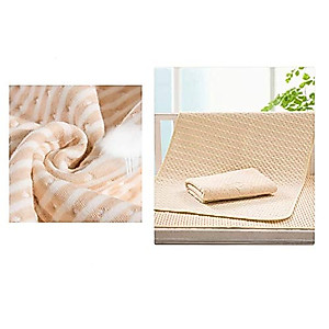 Diaper Changing Pad, 3 Pack Twoworld Ecological Cotton Breathable Multi-Function Waterproof Changing Pads Washable Resuable Diapers Liners Mat (Brown)