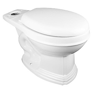 Renovators Supply Sheffield Round Corner Toilet - Heavy Duty 2-Piece Toilet in White - WaterSense Dual Flush with Slow Close Toilet Seat - Grade A, Porcelain Scratch and Stain Resistant - 12 In. Rough