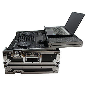 Harmony Audio HCXDJRRLT Flight Angle Glide Laptop Stand DJ 1U Rack Case Compatible with Pioneer XDJ-RR