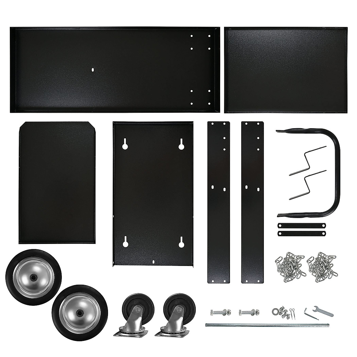 3-Tier Welding Cart Plasma Cutter, Steel Constructed and Black Powder Coat Finished Welding Table, Heavy Duty Welding Carts for Mig Welder