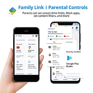 DOMATON Kids Tablet with Gamepad, 10 Inch Tablet for Kids, Android 12, Parental Control, Kid Contents Pre-Installed, 32GB(SD to 128GB), Case with Stand, Blue