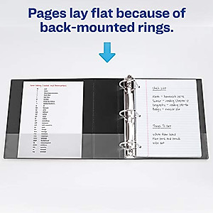 Avery Durable View 3 Ring Binder, 3 Inch Slant Rings, 6 Black Binders (17041)