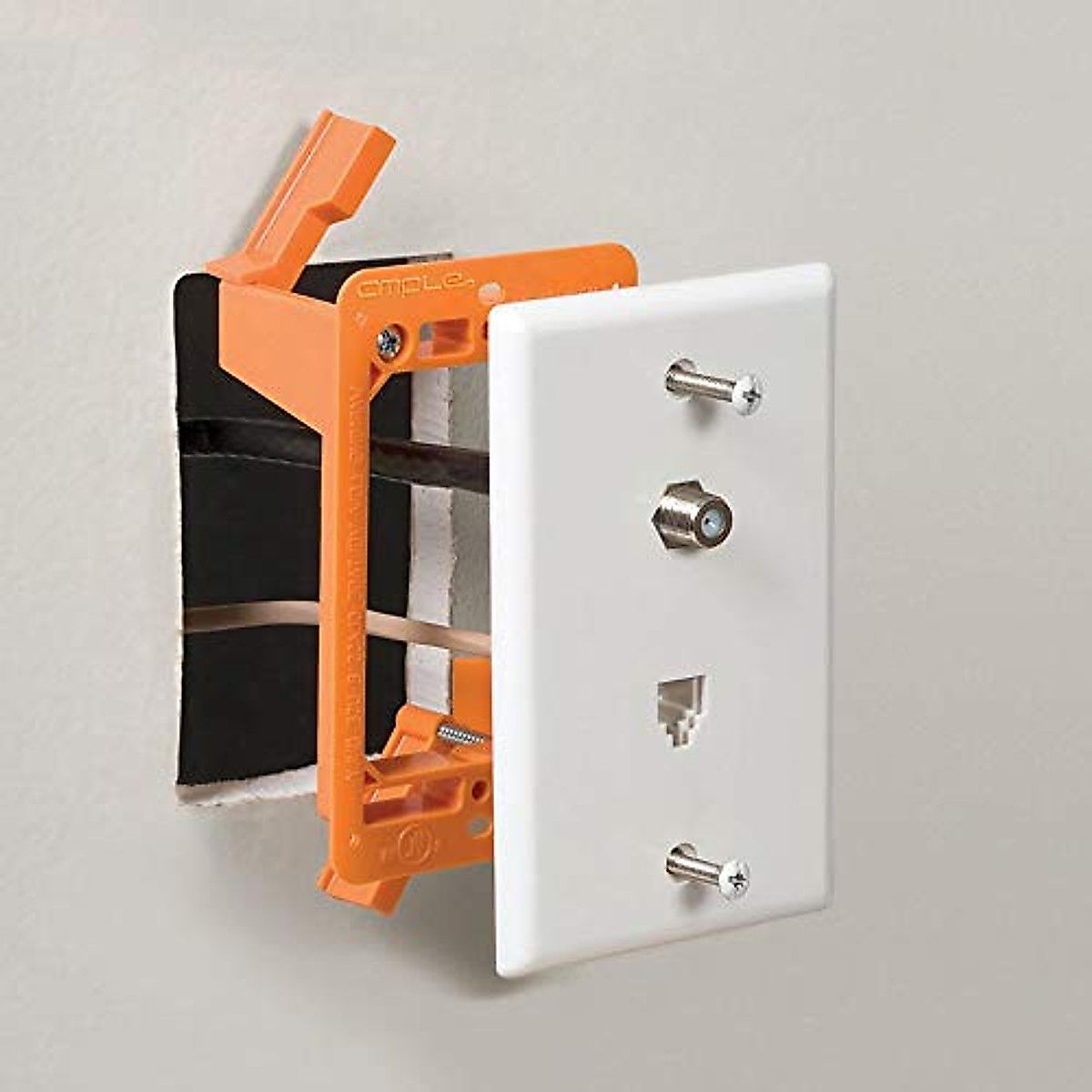 Cmple - Low Voltage Mounting Bracket 1 Gang Multipurpose Drywall Mounting Wall Plate Bracket – Single Gang