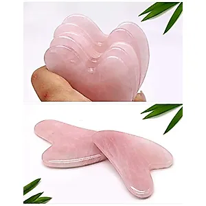DEAYOKA Rose Quartz Gua Sha Tool - Asian Beauty Secret - 100% Authentic & Genuine Rose Quartz