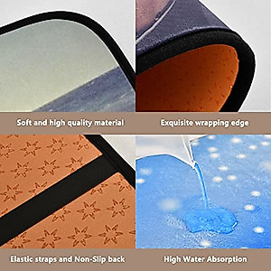 JSTEL Custom Bathroom Sets with Shower Curtain and Rugs,Custom Bathroom Rugs Sets 4 Piece Non Slip Bath Mat Sets with Shower Curtain