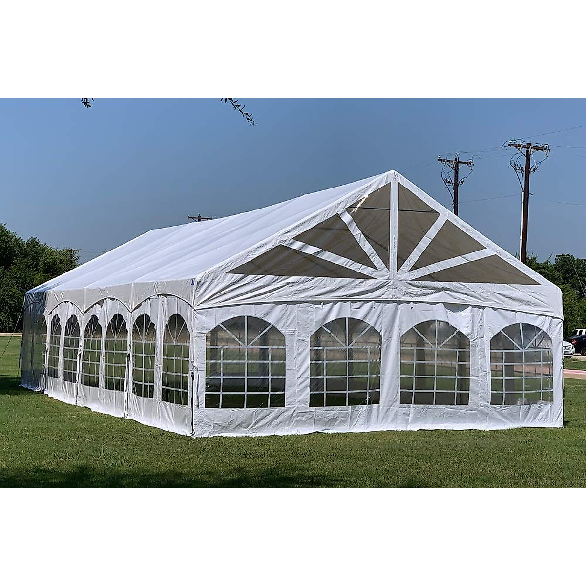 DELTA 40'x20' PVC Marquee Tents for Parties, Large Party Tent, Outdoor Wedding Tent, Heavy Duty Fire Retardard Waterproof Canopy, Carpas para Fiestas,Outdoor Event + 7 Storage Bags