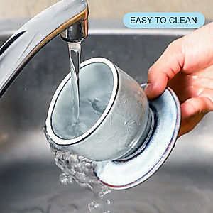 HVH Ceramic Butter Crock, French Butter Dish with Lid for Countertop, Butter Crock with Water, Butter Keeper for Counter, Butter Holder for Soft Butter (Wabi sabi)