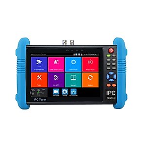 EVERSECU 7 inch IPS Touch Screen H.265 4K IP Camera Tester CCTV CVBS Analog Tester Built in WiFi with POE/WIFI/8G TF Card/HDMI Output/RJ45 TDR/Dual Window Test/Firmware CCTV Test Monitor