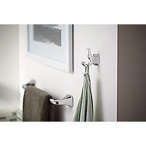 Moen YB5103BN Voss Collection Double Robe Hook, 6.30 x 3.66 x 3.03 inches, Nickel