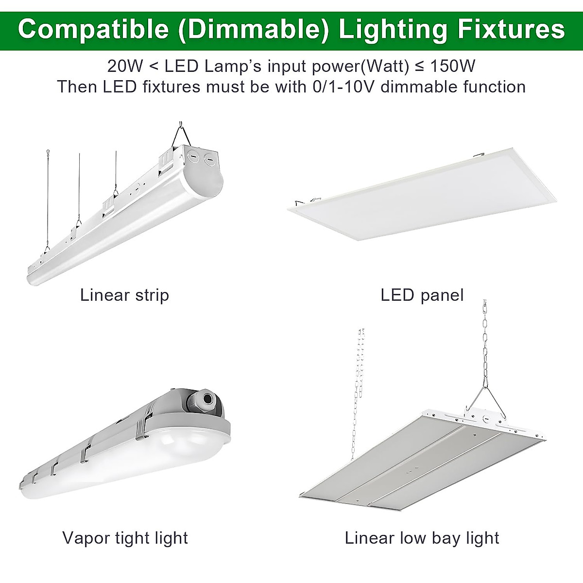 20W LED Light Emergency Backup Battery 150-200VDC, Rechargeable LED Emergency Driver for Dimmable 10-120W LED Lights with External Driver, Emergency Time 90 Min UL Listed.