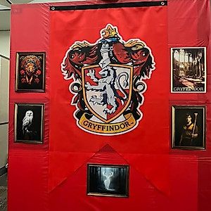 Harry Gift Potter Wall Banner 50" x 30" Birthday Party Supplies Backdrop Flags Boys Girls Birthday Decoration Wizard School Birthday Decoration 5 Piece Set