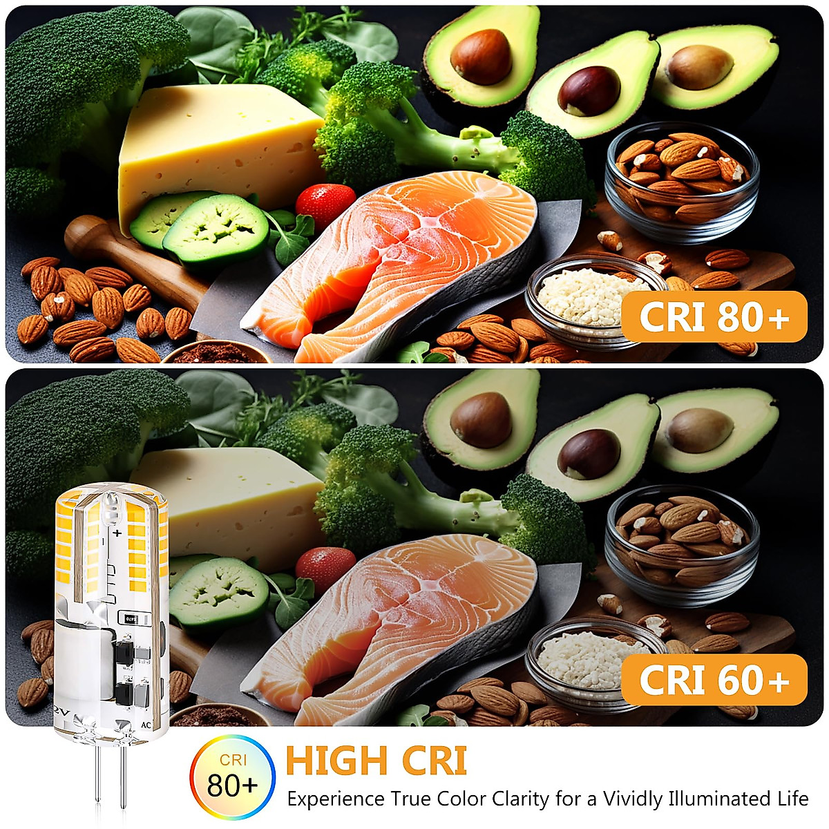 LURNOFY 5PCS G4 LED Bulb, 3W AC/DC 12V Bi-Pin Base LED G4 Light Bulbs(30W Halogen Equivalent), Non-dimmable G4 Bi Pin LED Bulb for Landscape Lighting, Under Cabinet Light(Warm White 3000K)