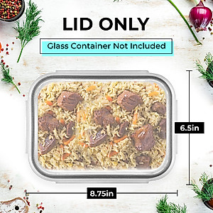 Razab 1860ML (8 Cups/ 63 Oz) Glass Food Storage Container - LID Only