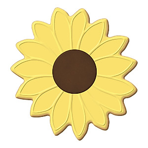 COOKIECUTTER.COM Large Sunflower Cookie Cutter 4.5 Inch –Tin Plated Steel Cookie Cutters – Large Sunflower Cookie Mold