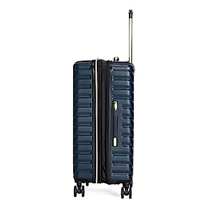 Kenneth Cole REACTION Madison Square Lightweight Hardside Chevron Expandable Spinner Luggage, Navy, 2-Piece Set (20" & 28")